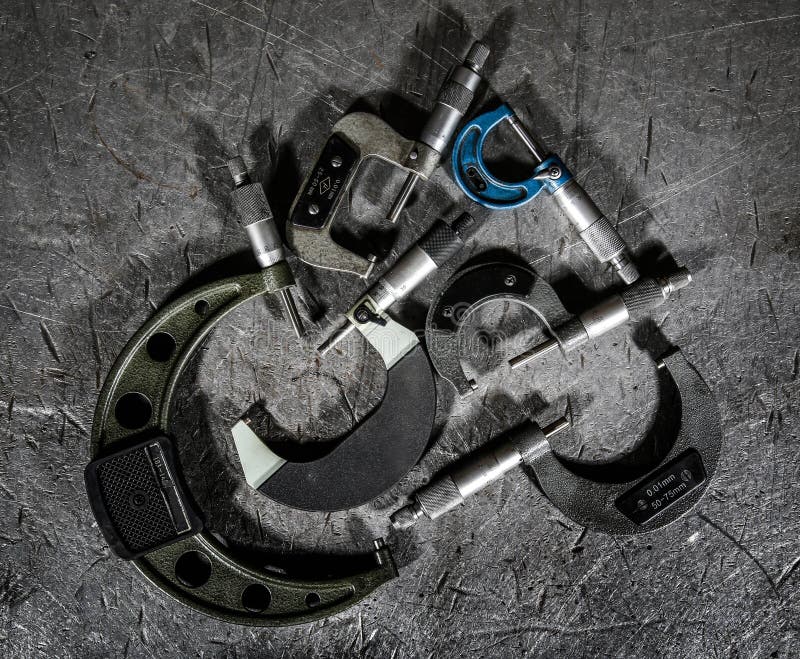 Industrial Measurement Tools . Micrometer and .. Stock Photo - Image of ...