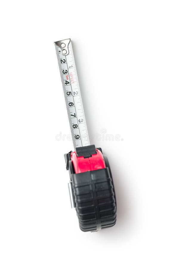 Industrial Measuring Tape Isolated on White Background Stock Image ...