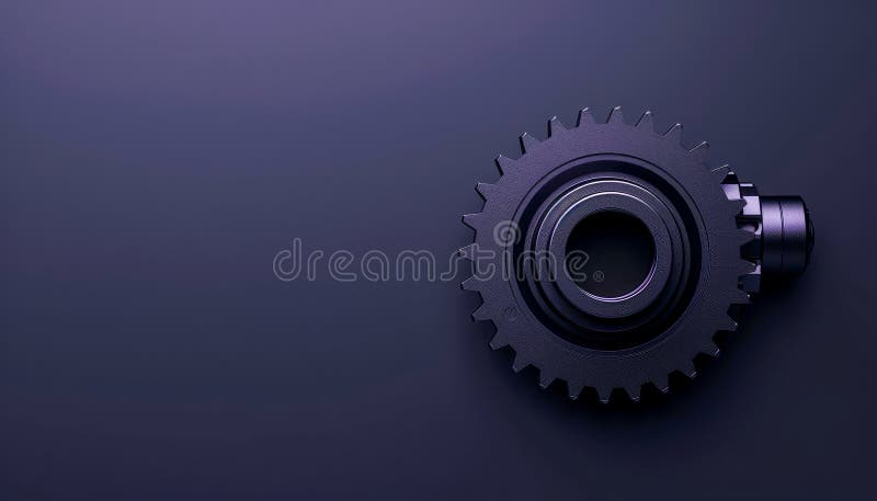 Industrial Mechanical Gear on Dark Background High Resolution Image of ...
