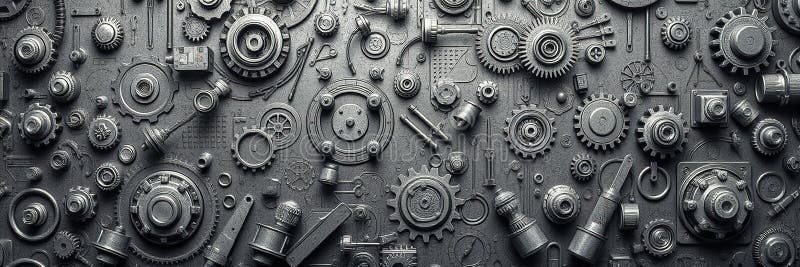 Industrial Mechanical Pattern Design Elements Technical Aesthetic ...