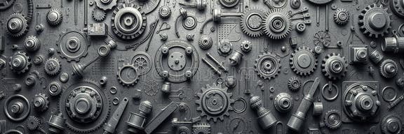 Industrial Mechanical Pattern Design Elements Technical Aesthetic ...