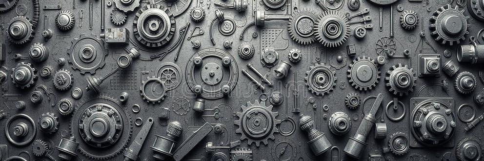 Industrial Mechanical Pattern Design Elements Technical Aesthetic ...