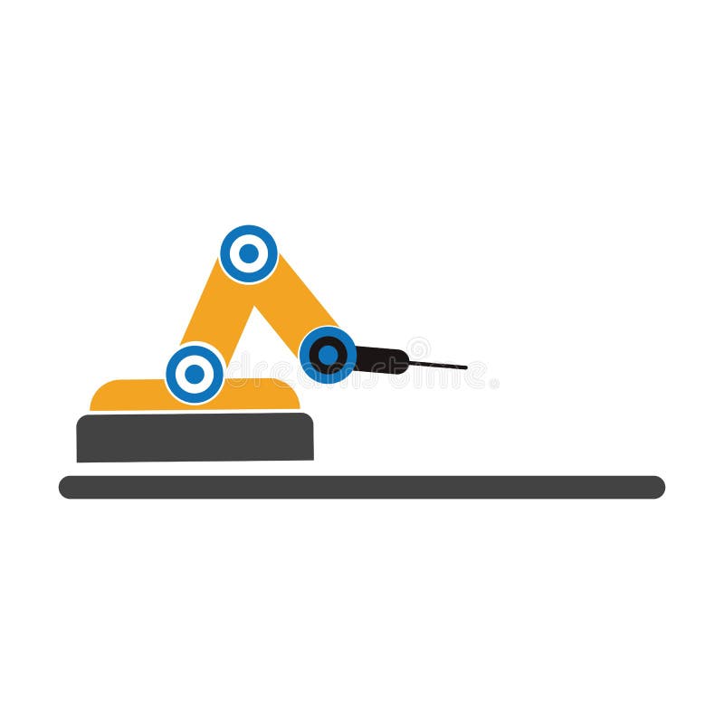 Industrial Mechanical Robot Arm Vector Icons Stock Vector ...