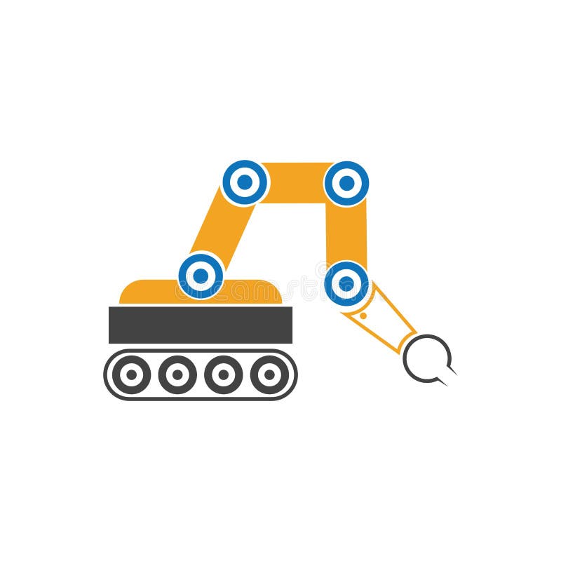 Industrial Mechanical Robot Arm Vector Icons Stock Vector ...