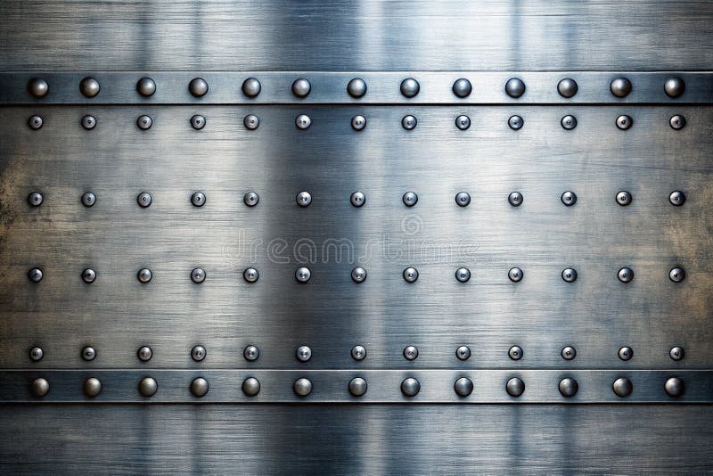 Industrial Metal Background with Rivets Stock Illustration ...