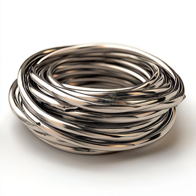 Industrial Metal Barrier with Sharp Edges and Silver Security Cable in ...