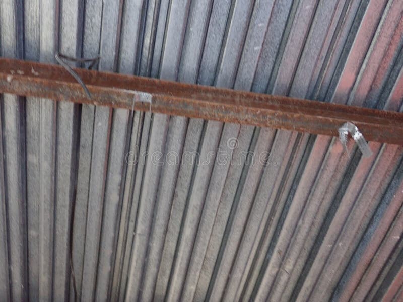 Metal Ceiling and Roof on Beams Stock Image - Image of metal ...