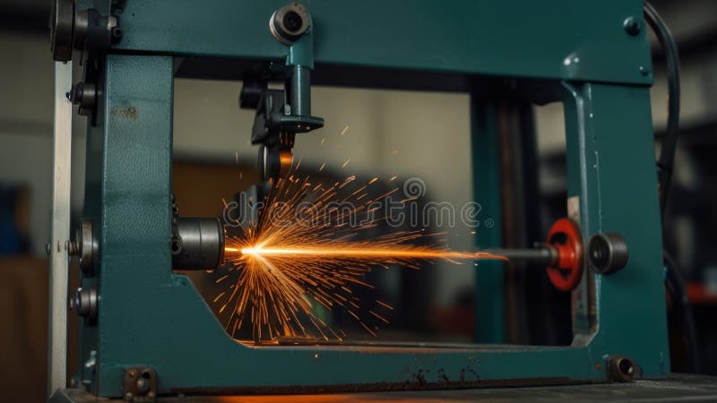 Industrial Metal Cutting Machine Stock Illustration - Illustration of ...