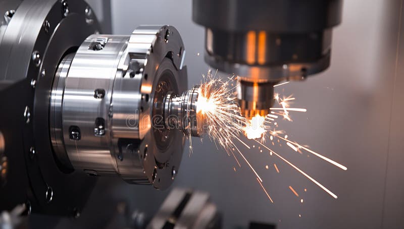 Industrial Metal Cutting Machine Sparks Precision High Quality Image ...