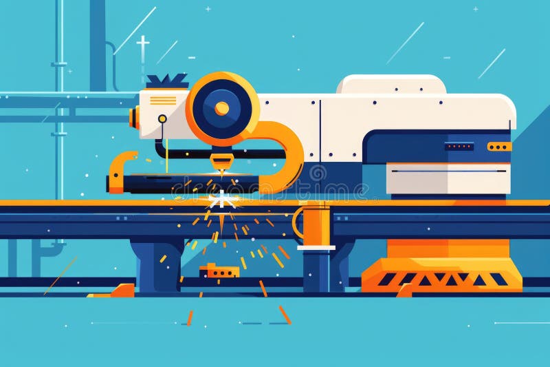 Industrial Metal Cutting Process, Suitable for Manufacturing Concepts ...