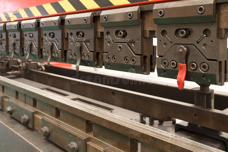 Industrial Metal Folding Machine Stock Image - Image of tool, folding ...