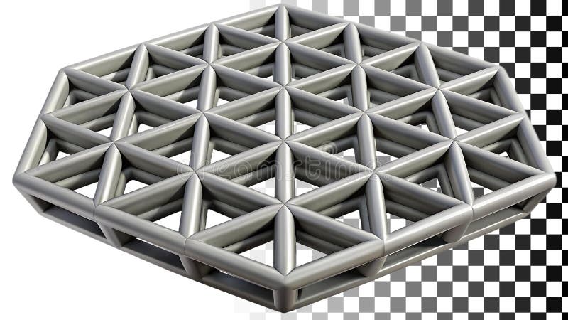Industrial Metal Grid Structure Grating Pattern Texture Element Png ...