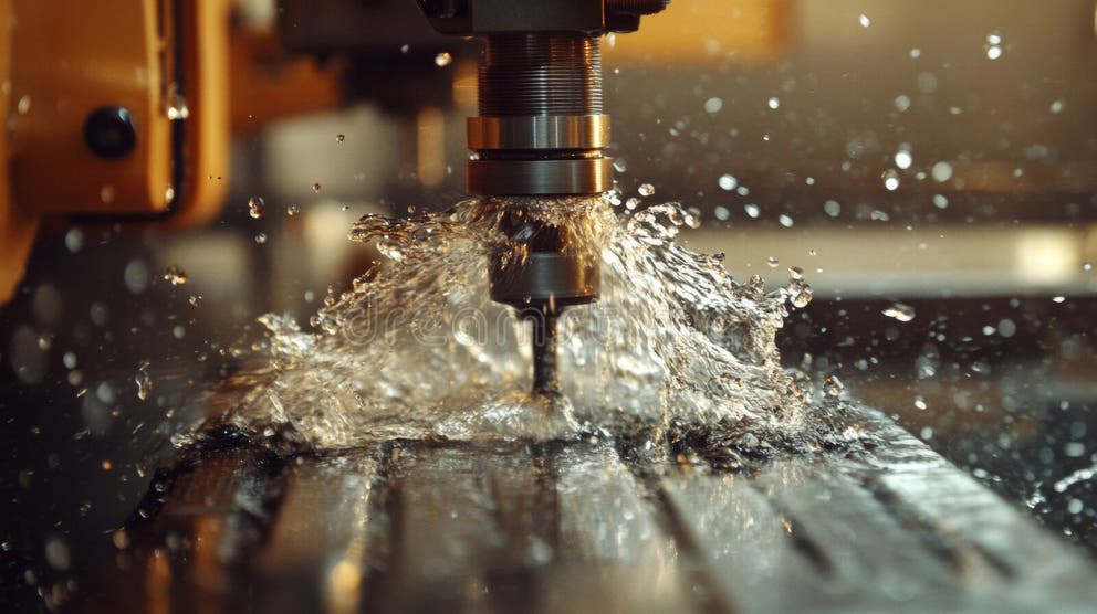 Industrial Metal Milling Machine Cutting Process Stock Illustration ...