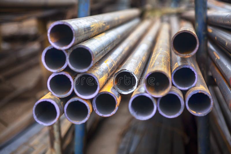 Industrial metal pipes stock image. Image of stack, technology - 104844701
