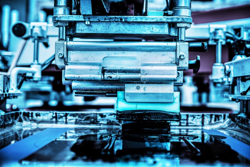 Industrial Metal Printing Machinery. Stock Image - Image of fragment ...