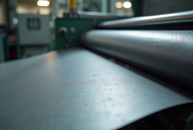 Industrial Metal Rolling Close-Up, Generative Ai Stock Illustration ...