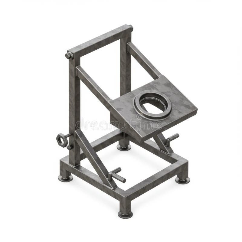Industrial Metal Support Stand with Adjustable Frame Stock Illustration ...