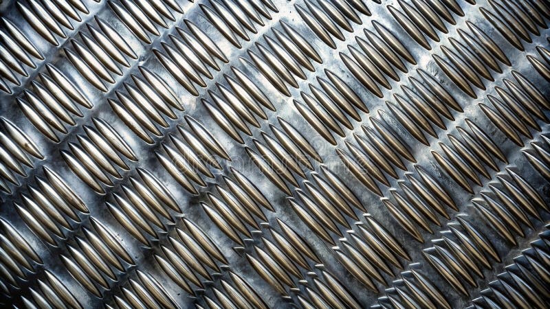 Industrial Metal Texture with Diamond Pattern Closeup of a Diamond ...