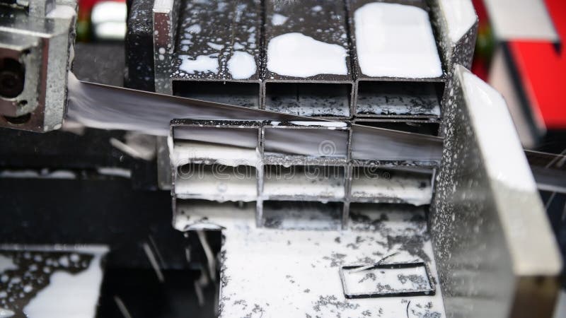 Metal Working Cutting Process the Raw Material Bar Clmaping on the CNC ...