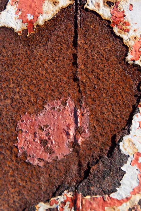Old Metal Surface Painted Chipped and Rusted Stock Image - Image of ...
