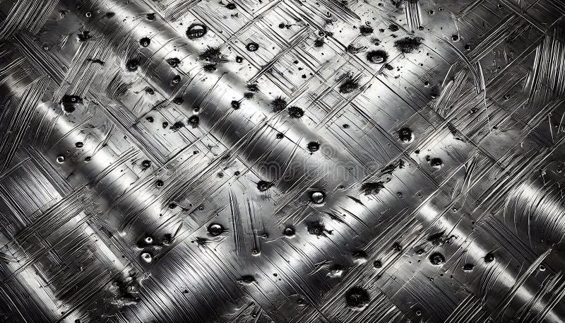 Industrial Metallic Surface with Scratches and Impact Marks Stock ...