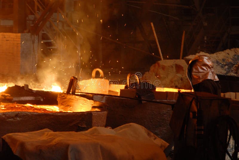 Industrial metallurgy stock photo. Image of molten, action - 5890646