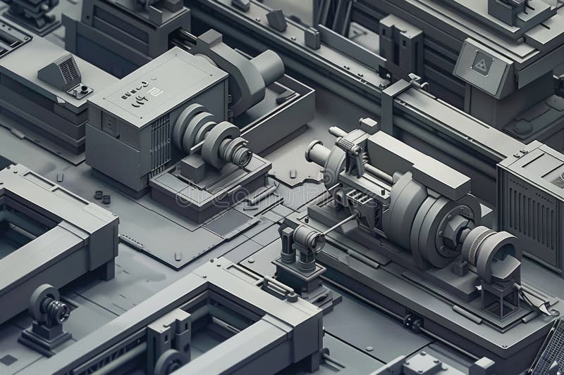 Isometric View of a Metalworking Factory - Industrial Design ...
