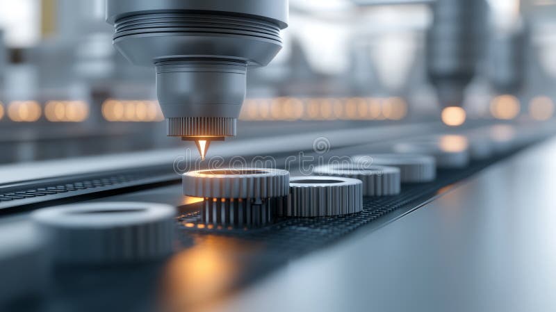 Industrial Metalworking Machine in Operation, Shaping Metal with ...