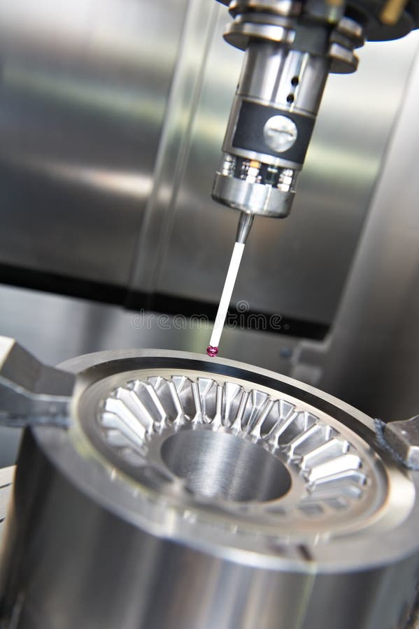 Industrial Metrology Probe Tool Work Stock Image - Image of control ...