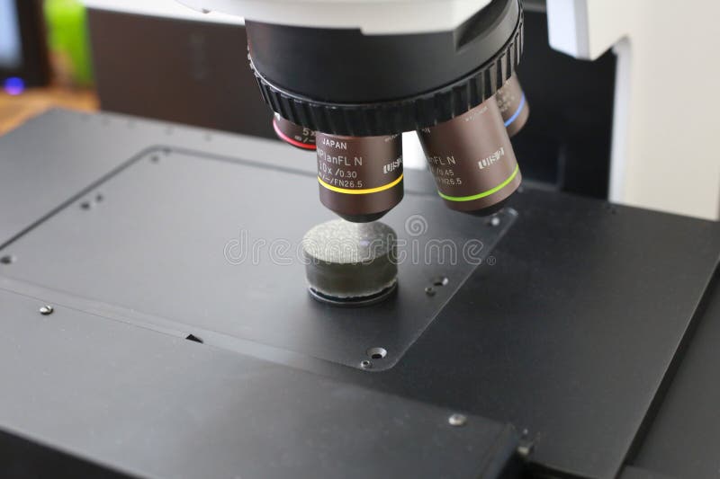 Industrial Microscope for Determination of Metals in Rock. Professional ...