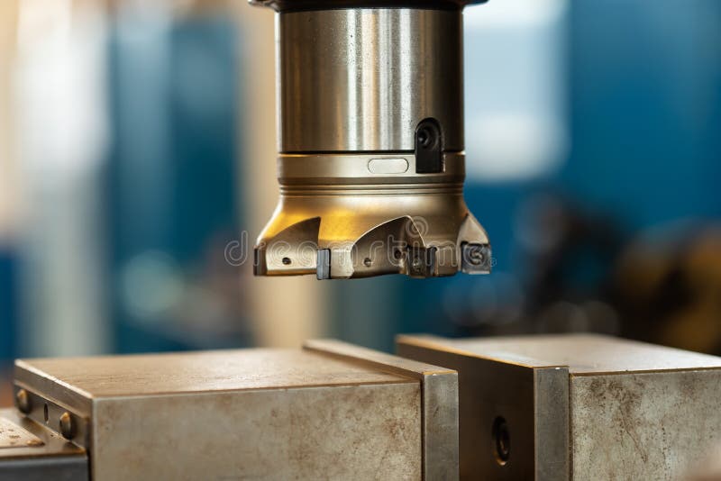 Milling CNC in workshop stock image. Image of industry - 15054989