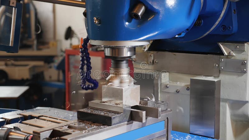 Cnc Milling Machine, Automatic Tool Change, HD Footage, Close-up Stock ...