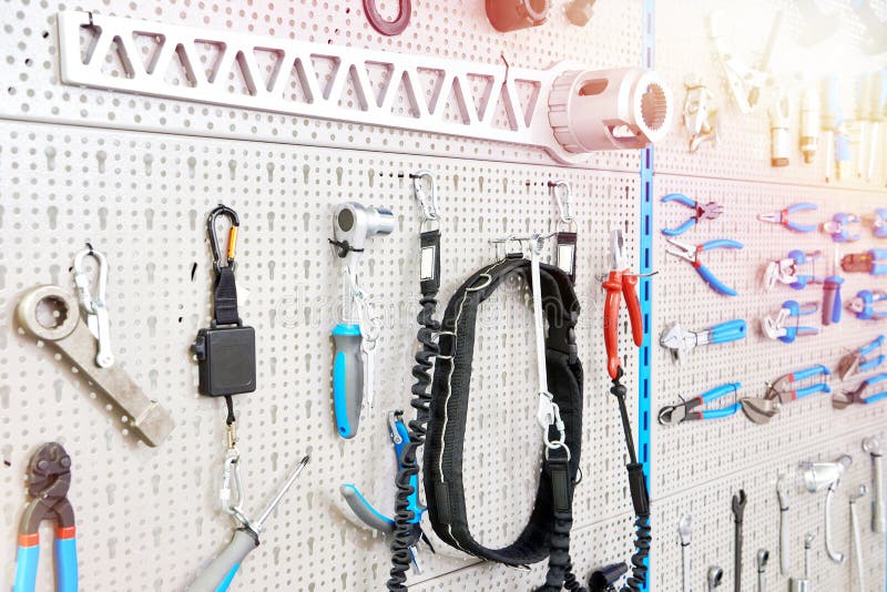 Industrial Mining Tools on Stand Stock Image - Image of mechanic ...