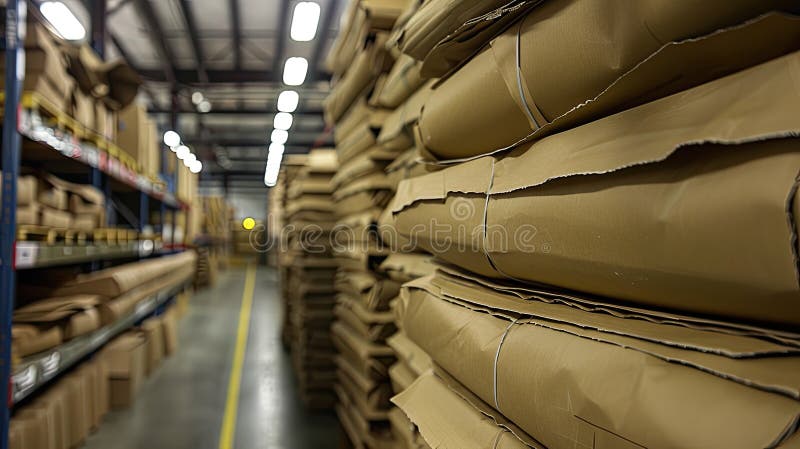 An Industrial Multi-wall Paper Bag in a Warehouse Setting, Filled with ...