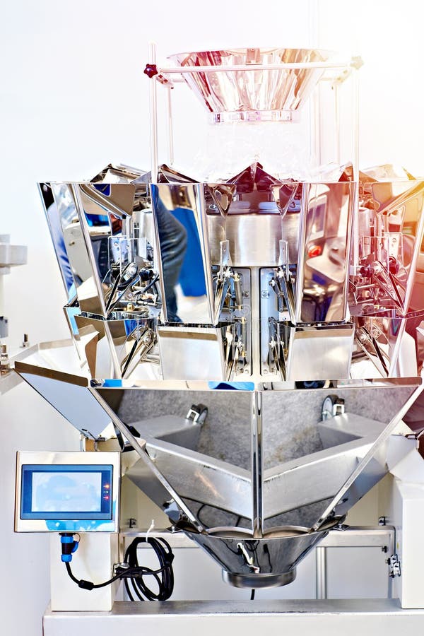 Industrial Multihead Combination Weighers for Food Products Stock Photo ...