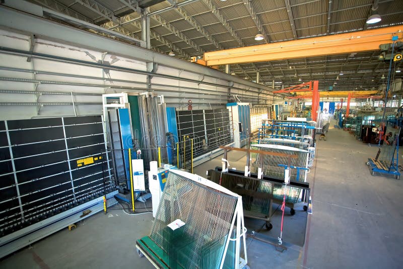 Glass working machine stock photo. Image of industrial - 243902654