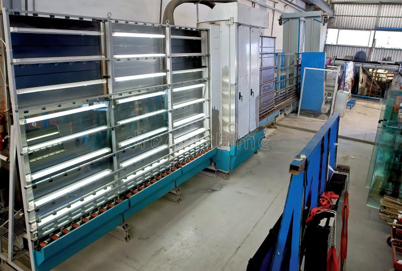 Glass working machine stock photo. Image of industrial - 243902832