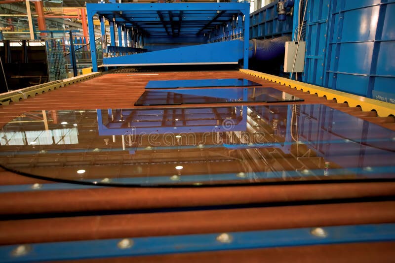 Glass Tempered Working Machine Stock Image - Image of machine, control ...