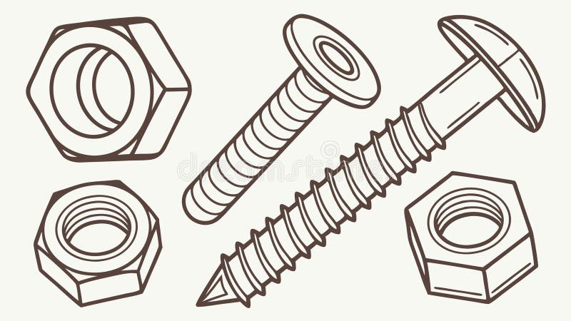 Industrial Screws Bolts Stock Illustrations – 1,982 Industrial Screws ...