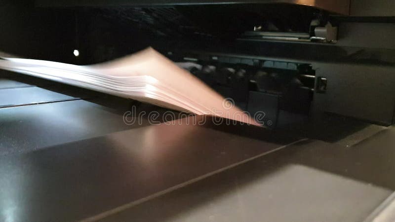 3D Photocopier Printer MFP Rotates on Black Background. Modern ...