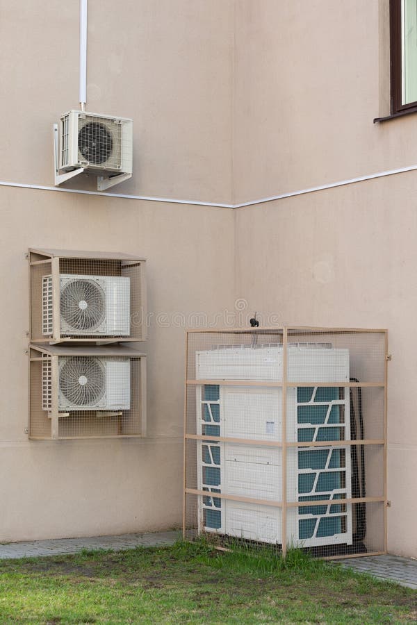 Industrial Outdoor Condensing Unit of the Air Conditioning Unit Stock ...