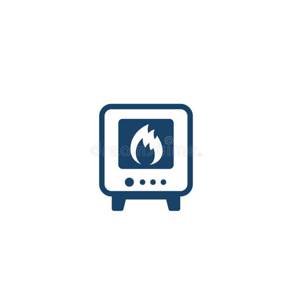 Industrial Oven Icon, Vector Stock Vector - Illustration of fire, white ...