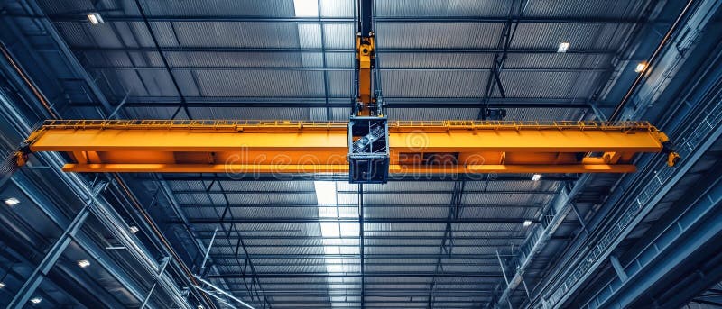 Industrial Overhead Crane in a Modern Hangar with Sleek Design and ...