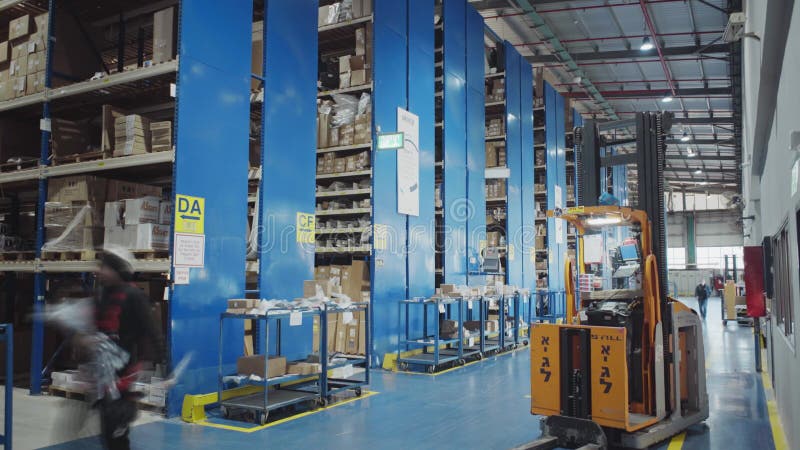 Industrial Package Warehouse Timelapse Stock Video - Video of timelapse ...