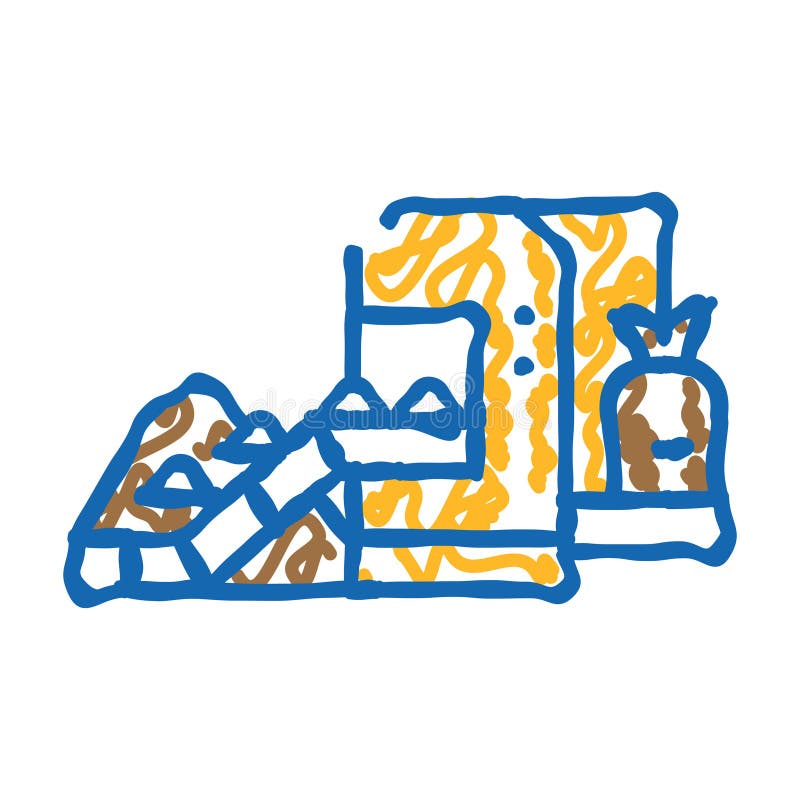 Industrial Packaging of Compost Icon Doodle Illustration Stock Vector ...