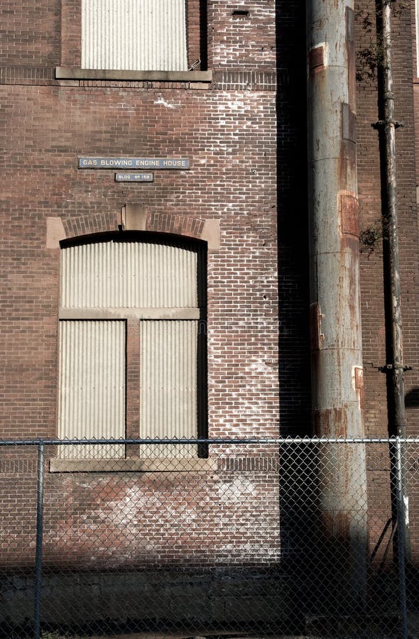 Industrial Park Building Detail Stock Photo - Image of brick, industry ...