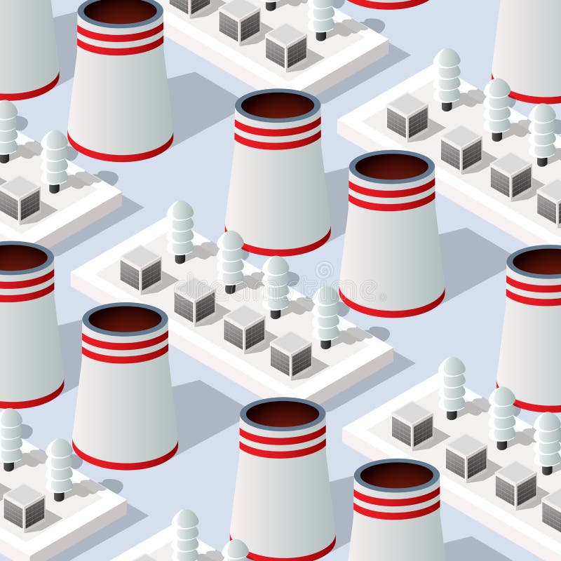 Industrial Pattern of the 3d Illustration of Industrial Objects Plant ...