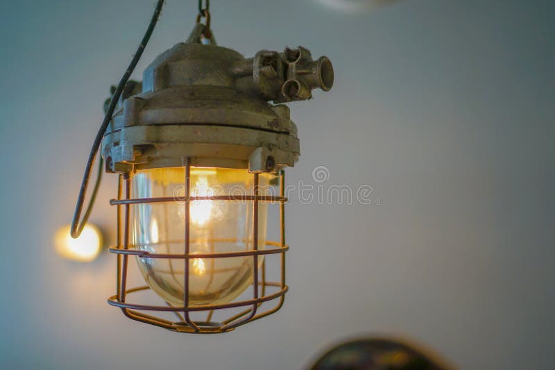 Industrial pendant light stock photo. Image of steel - 301359308