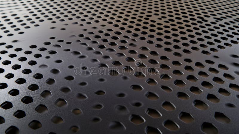 Industrial Perforated Metal Sheet Creating Hexagonal Pattern Stock ...