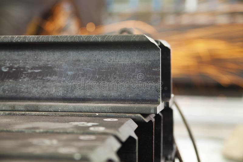 Interlocking steel beams stock image. Image of metal - 10673069